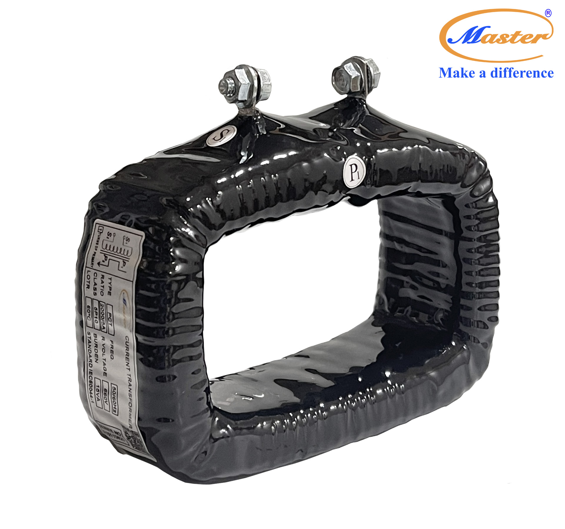 Biến Dòng Bảo Vệ PCT 2500/5A 5P20 30VA Master - Đúc Epoxy Vuông Đen ...